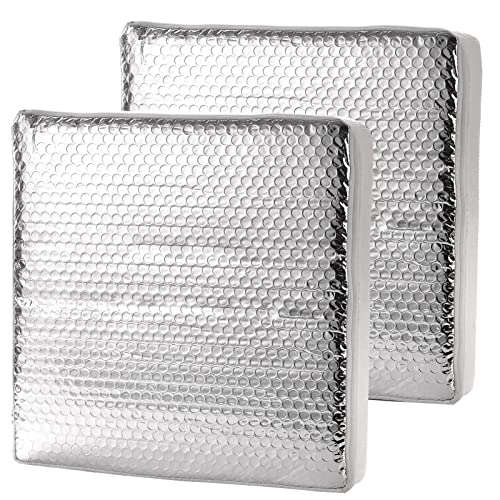 Losrik 2Pack RV Vent Insulator - 14″x14″x3″ RV Skylight Cover with Reflective Surface, Camper Skylight Shade Thick Insulating Foam Instant Energy Savings for Travel Trailers
