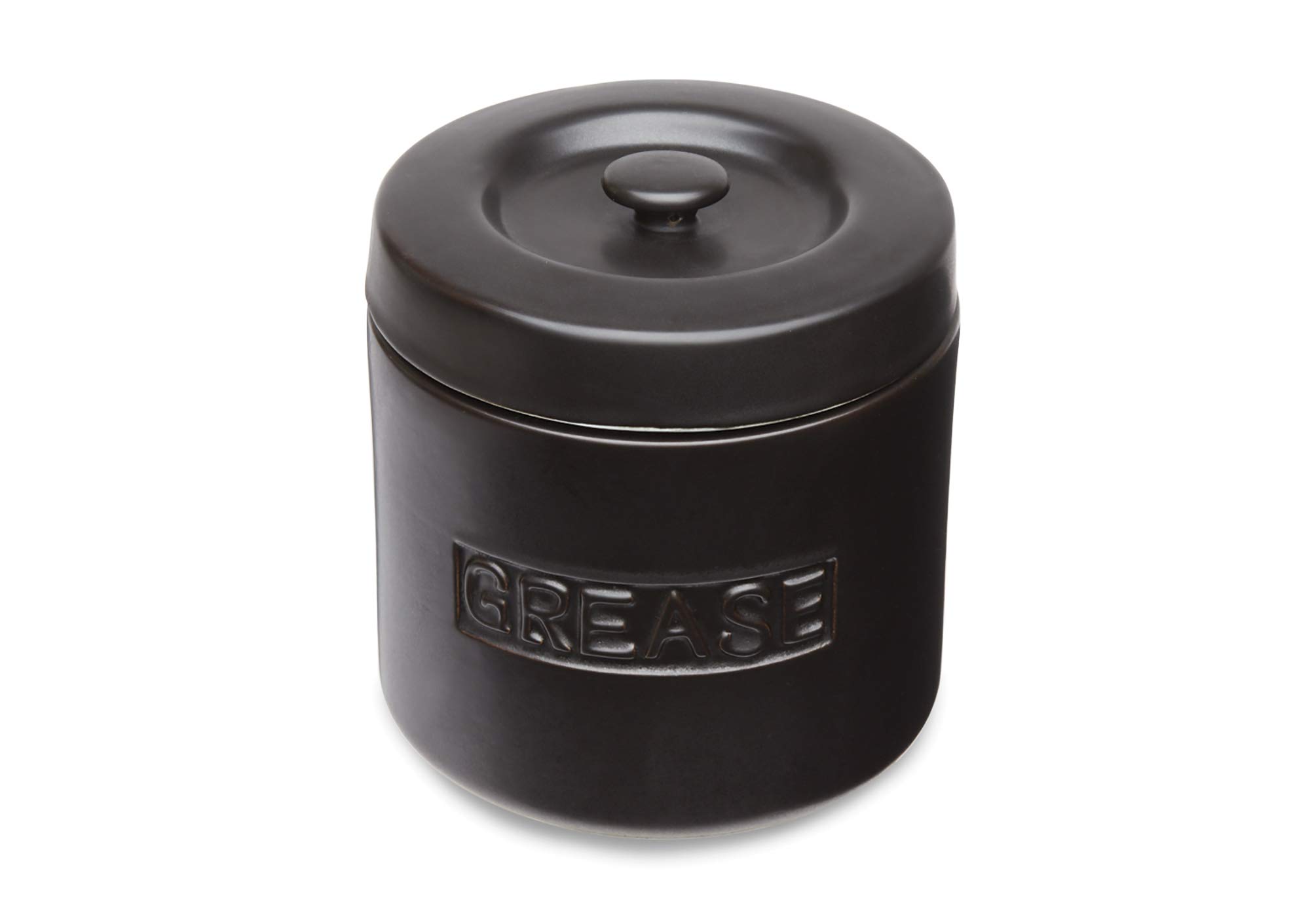 Fox Run Bacon Grease Container, 5 x 5.5 inches, Black