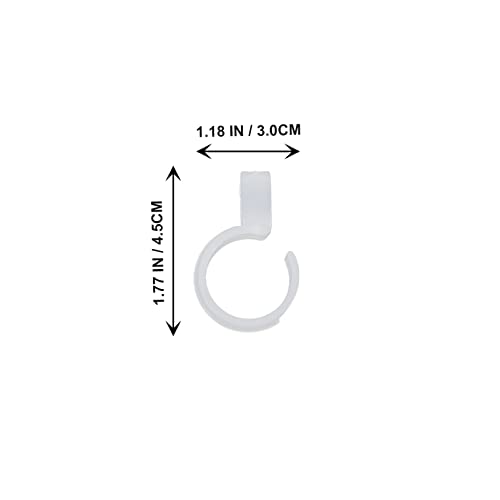 ULTECHNOVO 100 Pcs Windproof Hook Clothes Hanger Buckle Hook Clips Plastic Cloth Hanger Buckles Closet Rod Hooks for Home Workshop Bathroom White