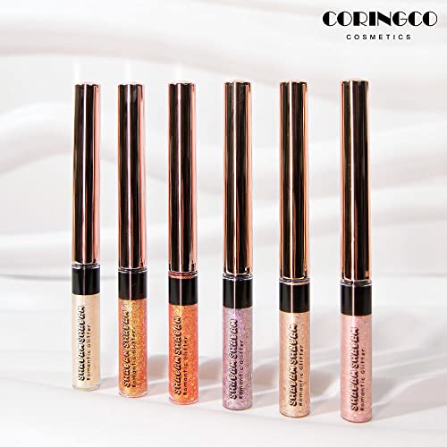 CORINGCO [SET] Eye Glitter Makeup Liquid Eyeshadow Sparkle | Shabam Shabam Romantic Glitter Shadow K beauty Makeup Shimmer (#06 Cherry Blossom Light)