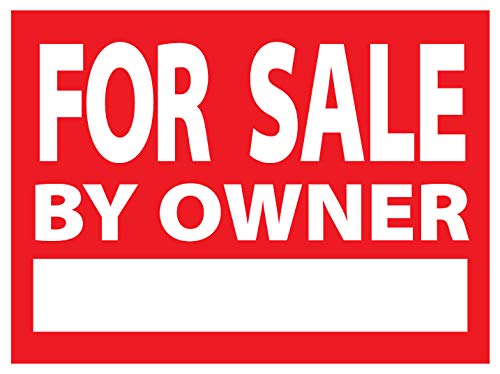 Headline Sign - Yard Sign, for Sale by Owner" Sign with H-Frame, 18 x 24 Inches, Red and White (4728)