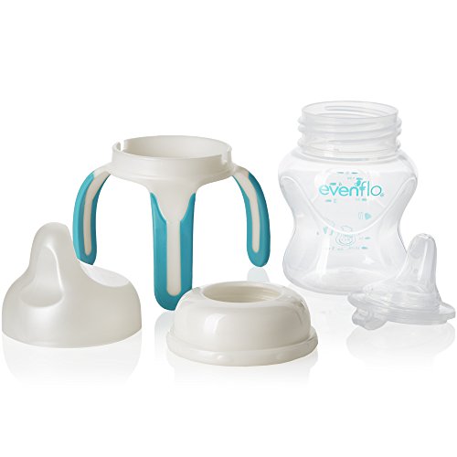 Evenflo Feeding Soft-flo Trainer Sippy Cup with Handle for Growing Baby and Toddler - Clear, 5 Ounce (Pack of 1)