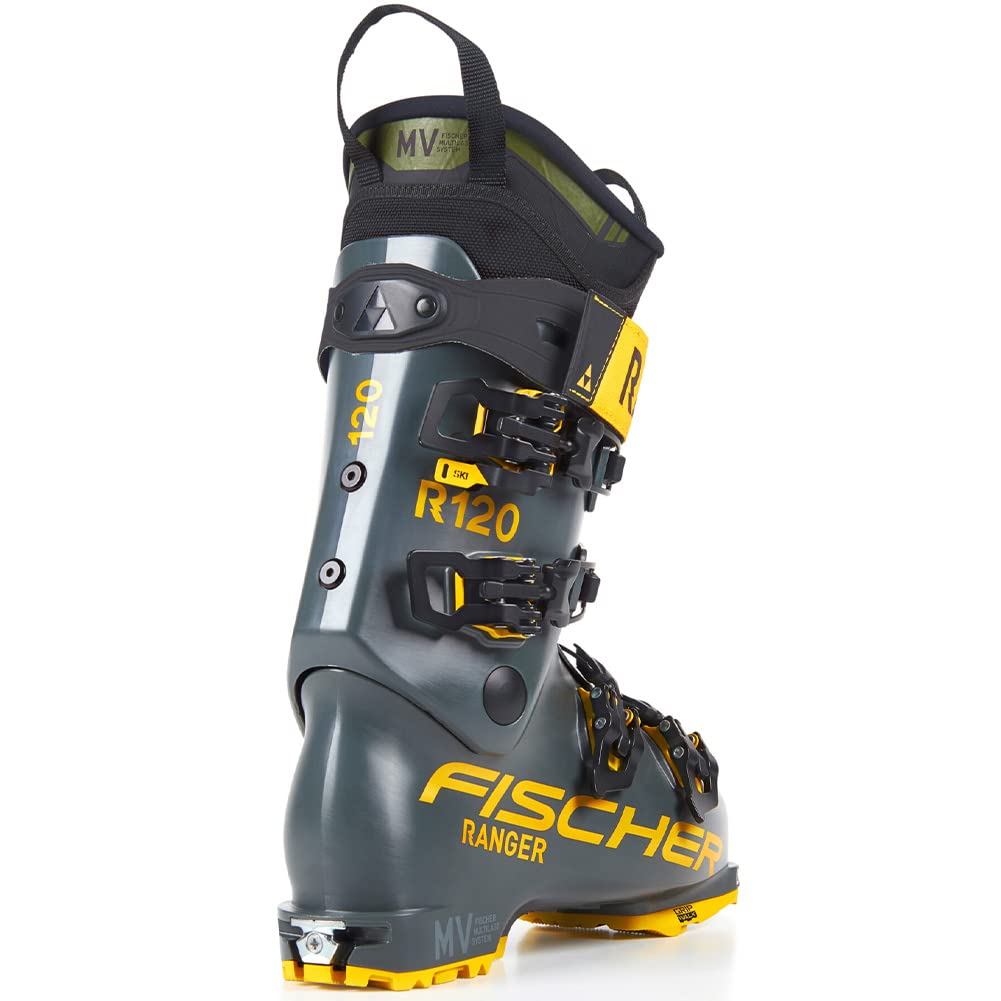 Fischer Men's Ranger 120 GripWalk DYN Alpine Freeride All Mountain Downhill Multi Performance MV Ski Boots, Grey/Grey, Size 26.5