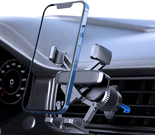 Phone Mount for Car Phone Holder [Upgraded Metal Hook Clip] Gravity Phone Holder Car Mount for iPhone Air Vent Clip Auto Lock Car Cell Phone Holder Mount Cradle in Vehicle Fit for Smartphone