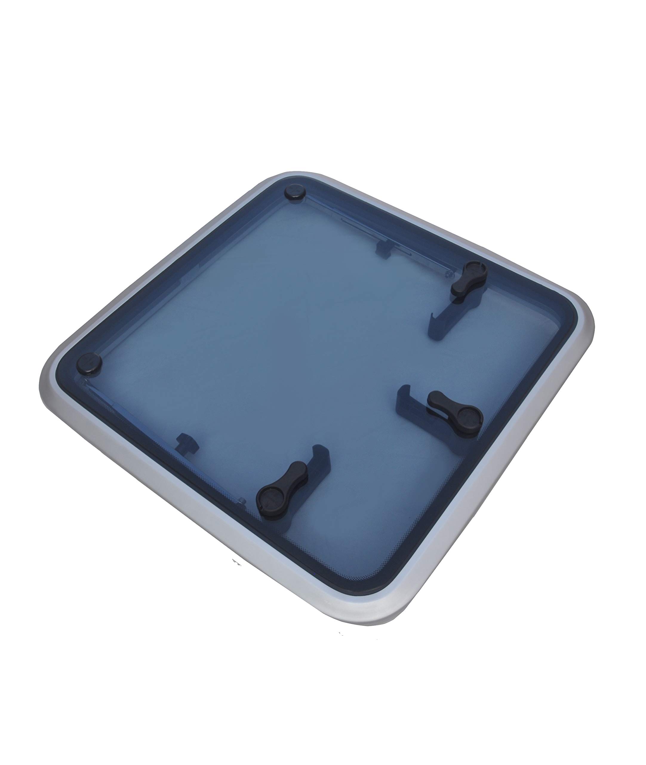 Galamarine 16.7"x16.7" Deck Hatch - Anodized Aluminum Square Hatch/Marine Porthole with Tempered Glass for Boat/Yacht/RV