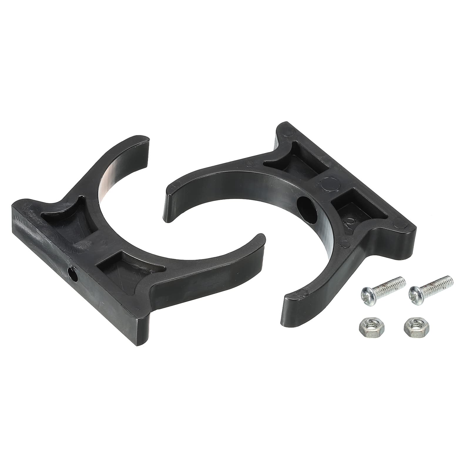 MECCANIXITY Plastic Water Tank Mounting Bracket Holder, C-Shape Support Clamp Clear Dia 50mm Clear Pack of 2