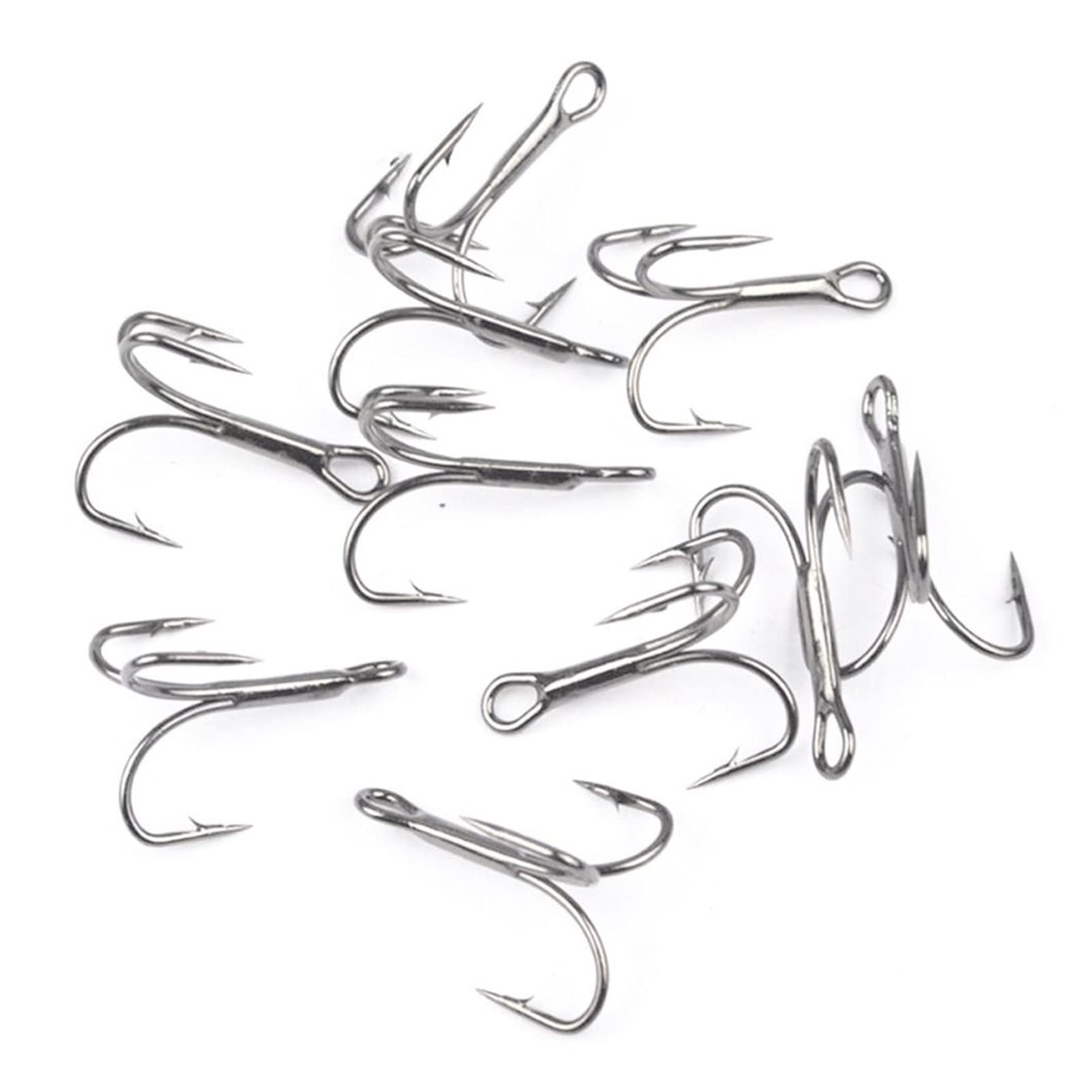 Fish Hook 100pcs Fishing Hooks 12# High Carbon Steel Treble Hook Kit Fishing Tools Sharp Fish Hooks Fishing Lure Baits Hook Fishing Accessories (Model Number : 12)