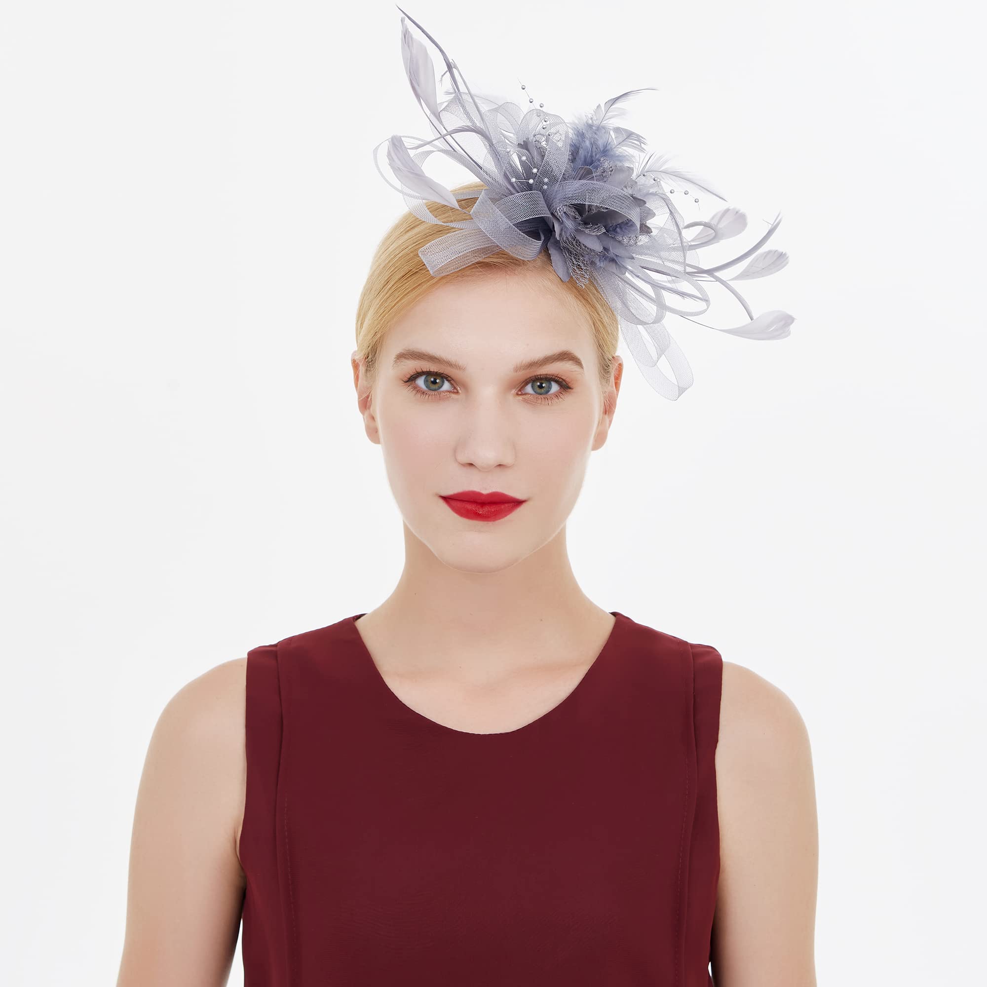 FAIRY COUPLE Women's Fascinators Hat Derby Style Bridal Shower Tea Party Headwear Green