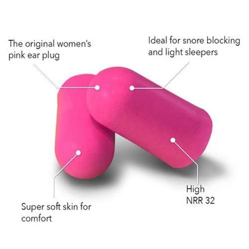 HEAROS Sleep Pretty in Pink Ear Plugs For Sleeping, 14 Pair (Pack of 1)