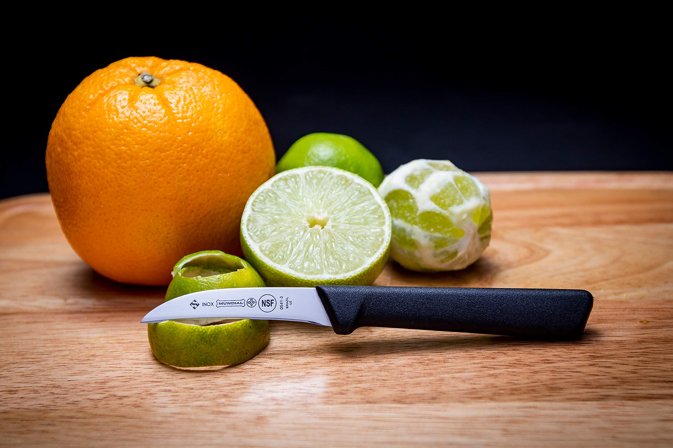 Mundial SC0541-3 3-Inch Peeling/Tourne Paring Knife Collection, Set of 3, Black