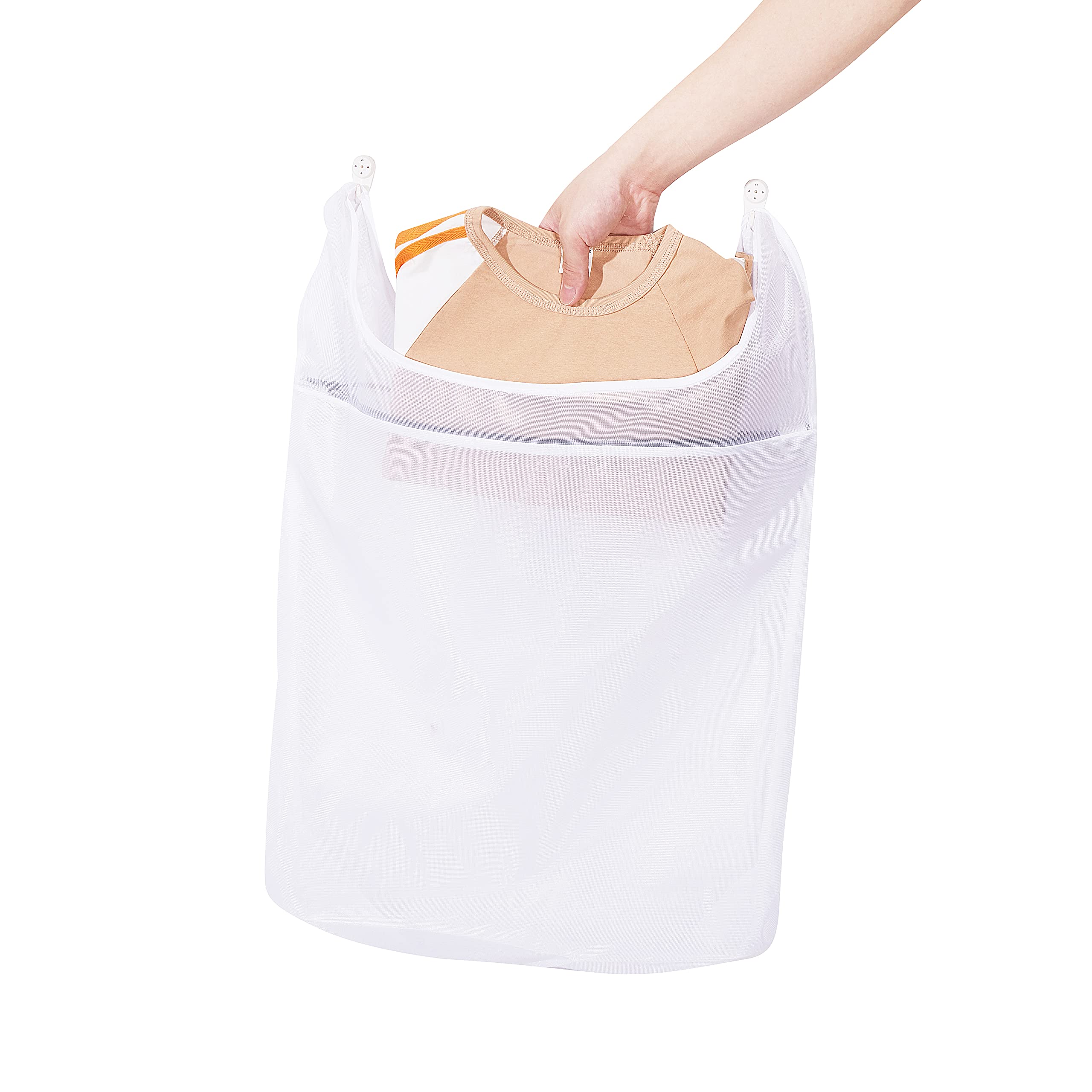 Mesh Laundry Bag Hanging Laundry Hamper Travel Laundry Bag, Machine Washable Dirty Clothes Organizer with Handles,Collapsible Clothes Bag for Travel, Campand Fitness beach