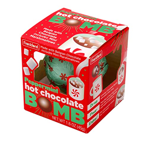 Hot Chocolate BOMB 4 Pack, Flavors include (1) Original Flavor Melting Ball, (1) Salted Caramel, (1) Double Chocolate, & (1) Peppermint Hot Cocoa Easter Basket Stuffer Gift By Frankford Candy