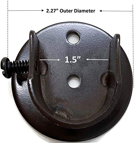 Urbanest Set of 2 Inside Mount Brackets for 1 1/8-inch to 1 1/4-inch Curtain Rods, Bronze