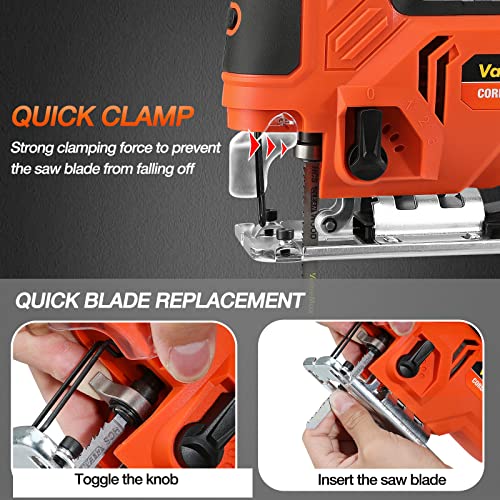 WORKPRO 13" Laminate Floor Cutter & ValueMax 6.5AMP Corded Electric Jigsaw