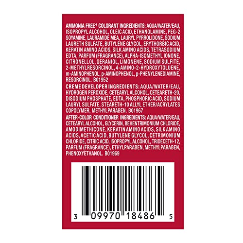 Revlon Permanent Hair Color, Permanent Red Hair Dye, Colorsilk with 100% Gray Coverage, Ammonia-Free, Keratin and Amino Acids, Red Shades (Pack of 3)
