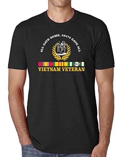 Vietnam Veteran All Gave Some, 58,479 Gave All T-Shirt (Black, Medium)