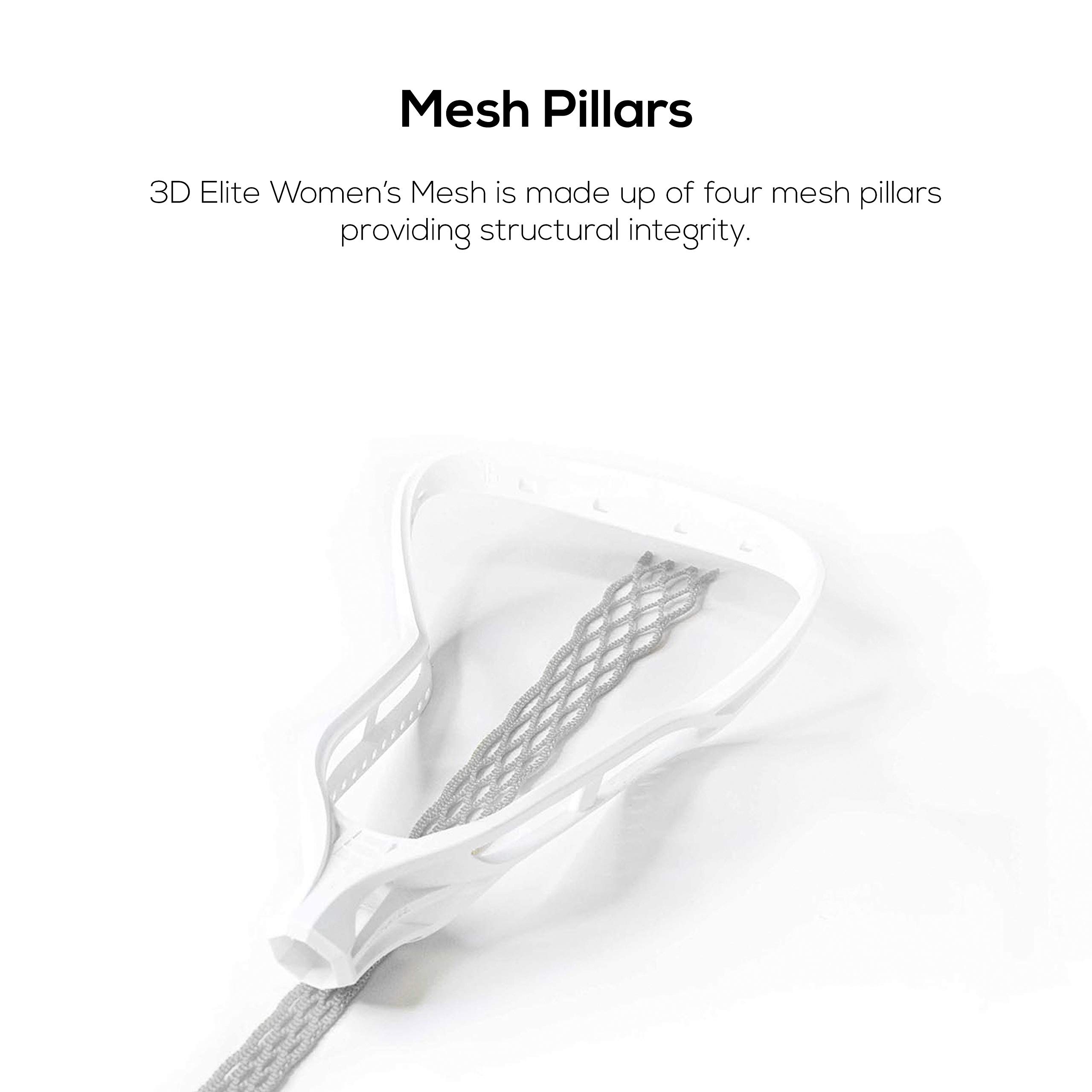 Epoch 3D Elite Women's Mesh Runner - Lacrosse Stick Stringing Piece Mesh Runner, White
