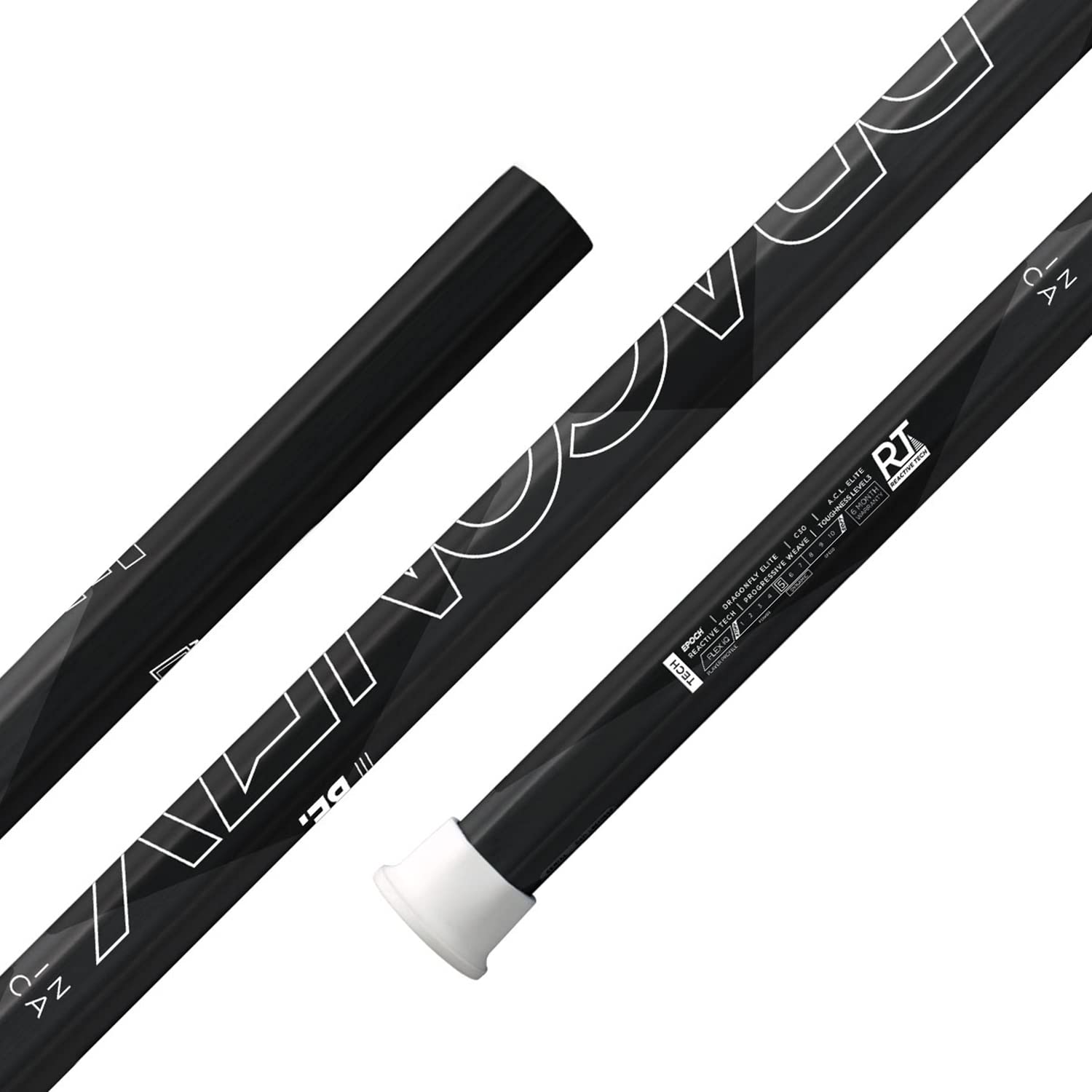 Epoch Dragonfly Elite II Lacrosse Shaft for Attack/Midfield, 30" Soft Flex iQ9, Xtreme Concave Geometry, Lightweight and Durable Stick with Advanced Carbon Layering and Progressive Weave, Made in USA
