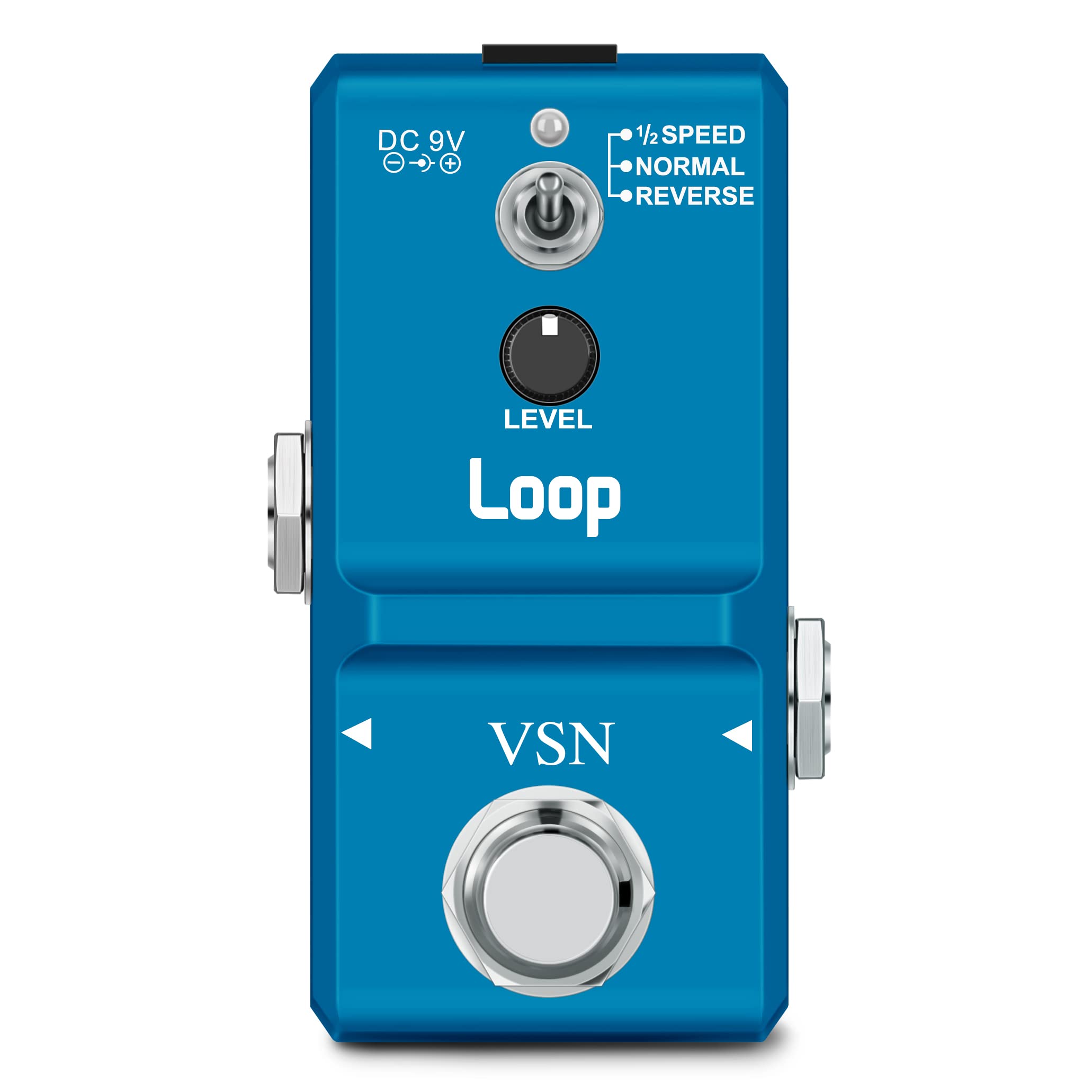 VSN Looper Pedal Electric Guitar Effect Looping Record for 10 Minutes and Mini Size Loops 3 Mode TF Card Transmission Port