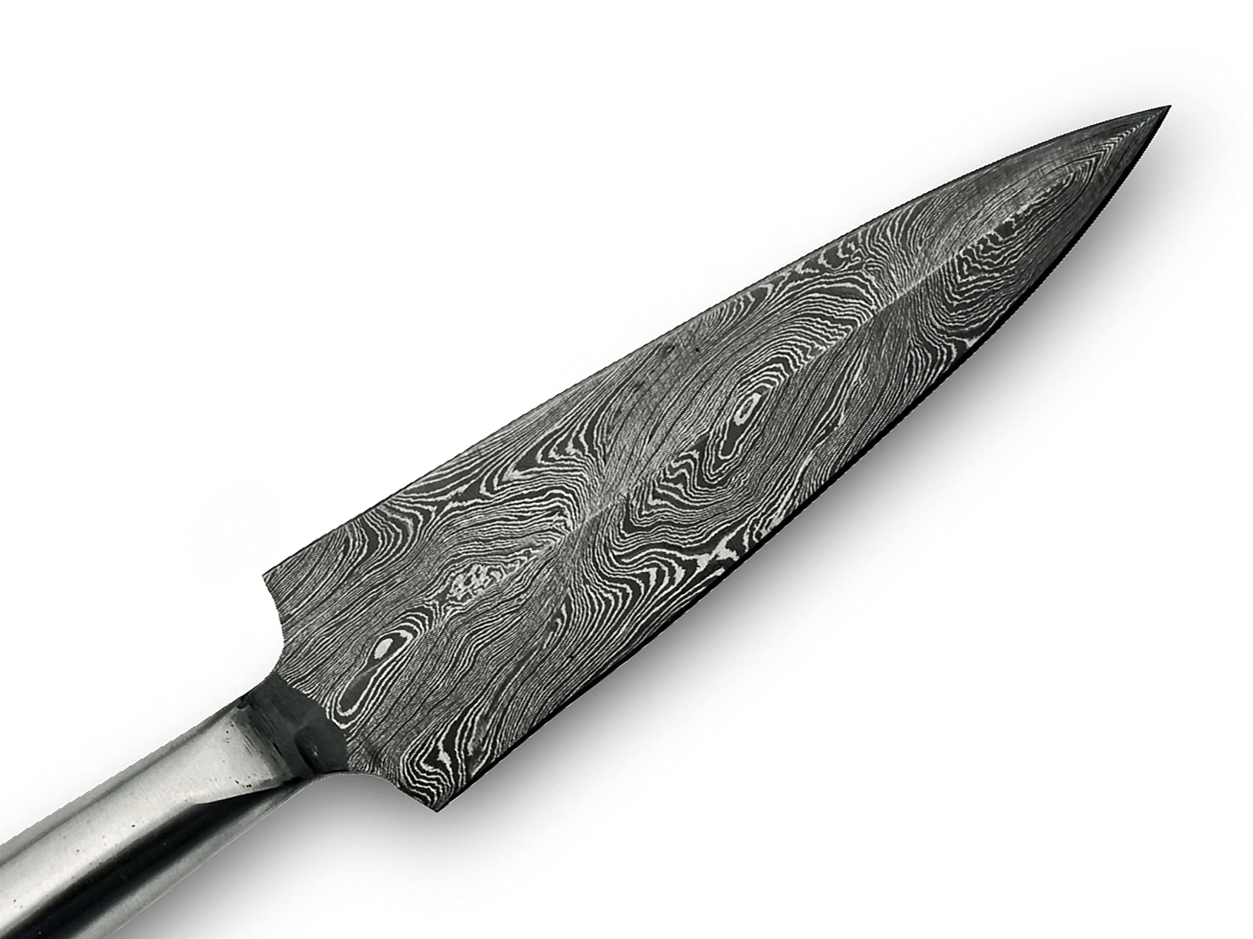 Hand Forged Damascus steel spear head, Hunting knife, Survvial for camping and hiking with Beautiful leather sheath.
