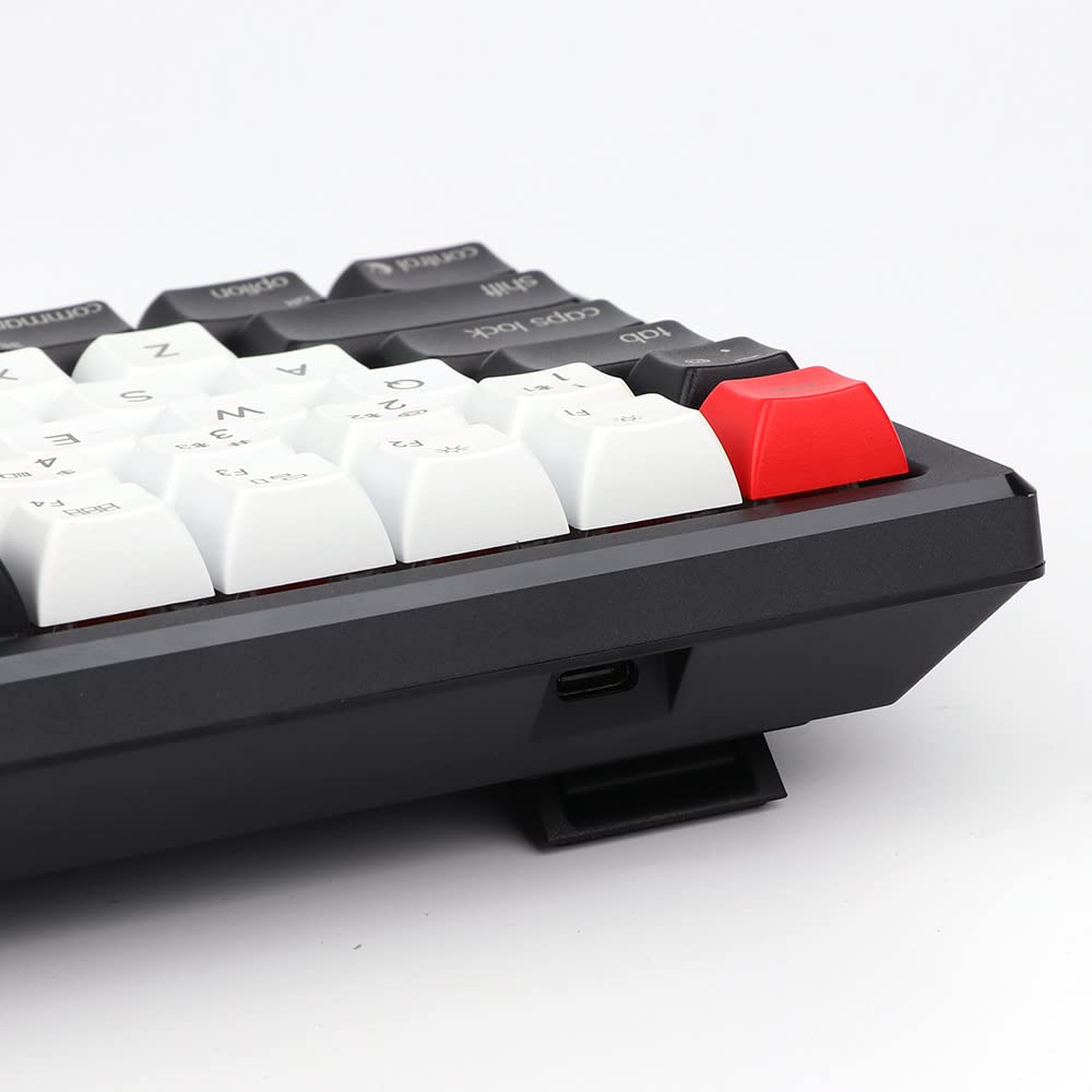 EPOMAKER AK84S 84 Keys Bluetooth 5.1 Wireless/wired RGB Hot Swappable Mechanical Keyboard with GK1 Profile PBT Keycaps, 4000mAh Battery for Mac/Win(Chocolate Brown Switch, Black White Red PBT Keycaps)