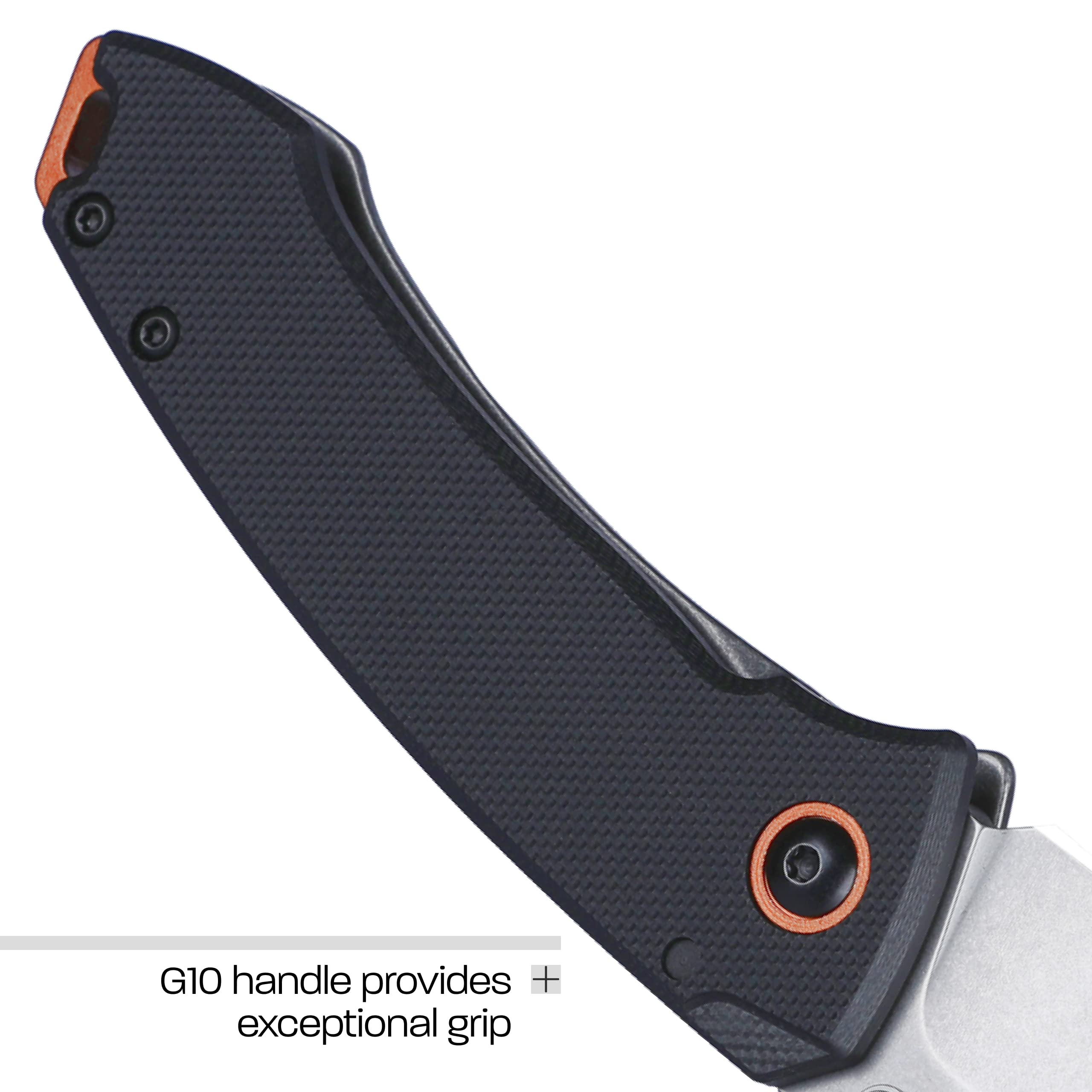 CRKT Tuna Compact EDC Pocket Knife: Everyday Carry Plain Edge Folder, IKBS Ball Bearings, Thumb Stud Open, Frame Lock with G10 Handle 2522,Gray/Black