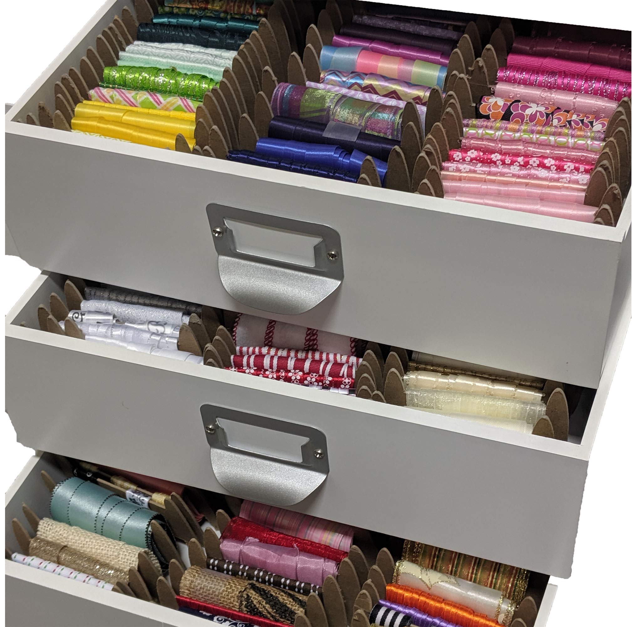 Ribbon Storage Ribbon Spools (50 spools) - Craft Organizer-Wrapping Paper Storage-Bin-Storage Cabinet Organization-Twine Storage Wrapping Lace Storage (Medium Long)
