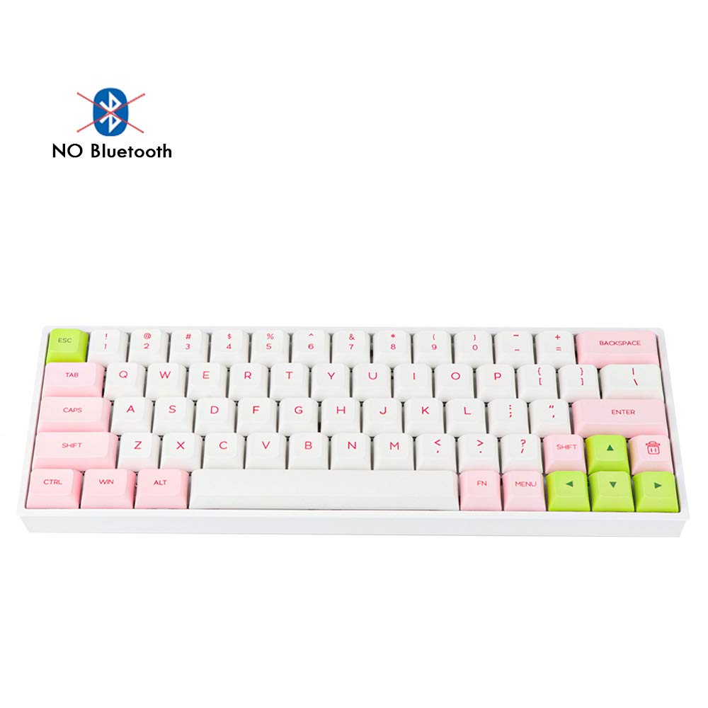 EPOMAKER SKYLOONG SK64 64 Keys Hot Swappable Mechanical Keyboard with RGB Backlit, PBT Keycaps, Arrow Keys for Win/Mac/Gaming (Gateron Optical Black, Pink White)