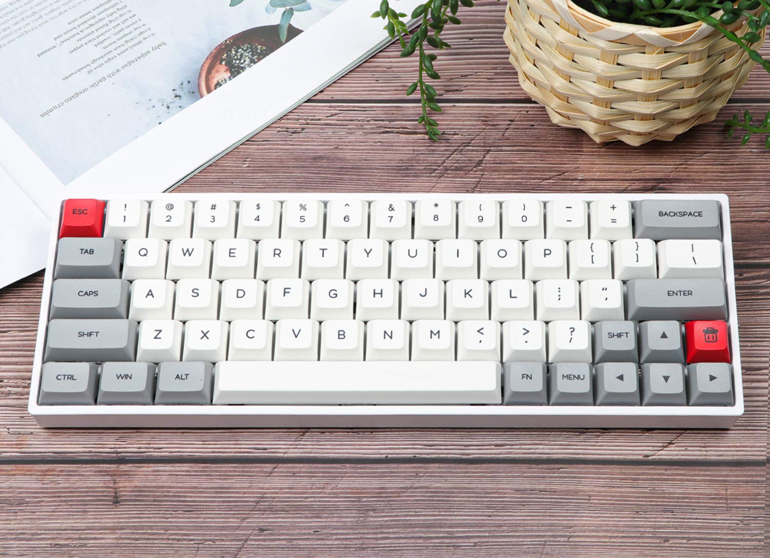 EPOMAKER SKYLOONG SK64 64 Keys Wired Hot Swappable Mechanical Keyboard with RGB Backlit, PBT Keycaps, Arrow Keys for Win/Mac/Gaming