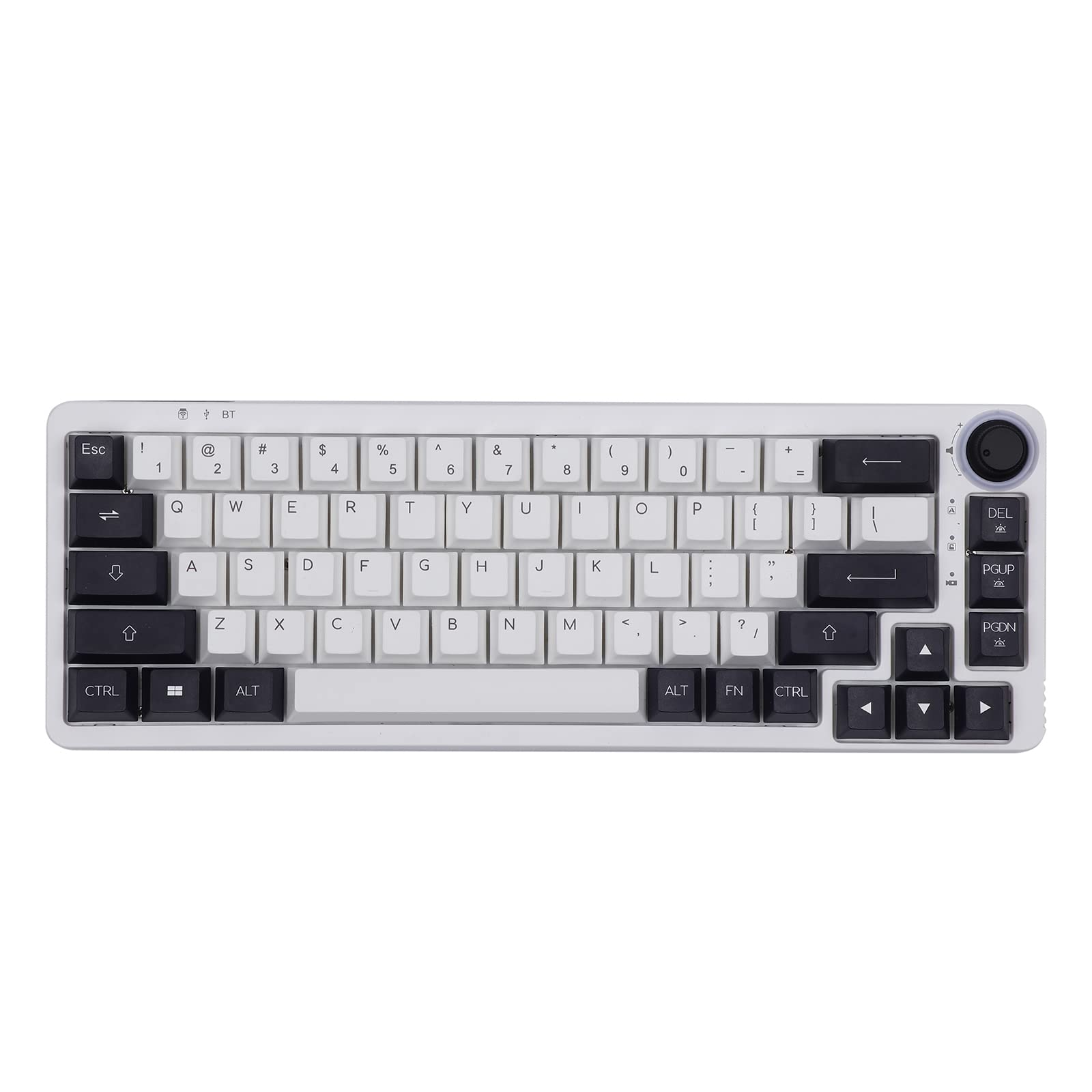EPOMAKER Theory TH68 65% 67 Keys RGB Hot Swappable Programmable Bluetooth 5.0/2.4Ghz Wireless/USB-C Wired Triple Modes Mechanical Gaming Keyboard with Rotary Knob for Win/Mac (Gateron Brown Switch)