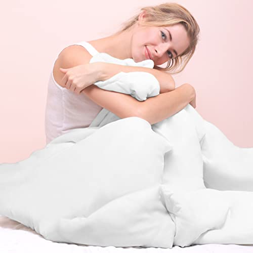 Utopia Bedding Duvet Cover Full Size Set with 2 Pillow Shams, 3 Pieces Comforter Cover with Zipper Closure, Ultra Soft Brushed Microfiber, 80 X 90 Inches (White)