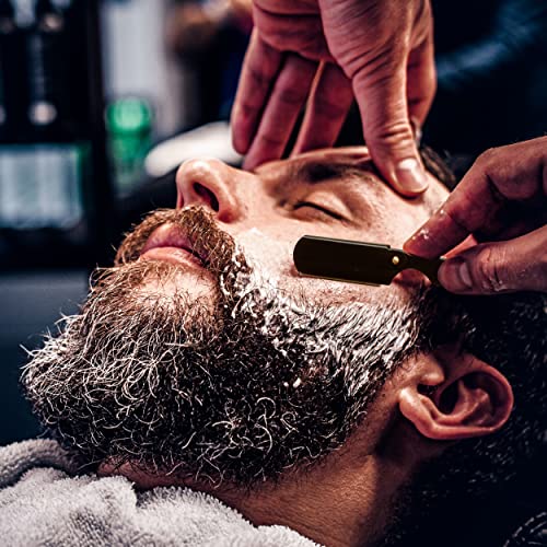 Utopia Care Professional Barber Straight Edge Razor Safety with 100-Pack Lord Blades - 100 Percent Stainless Steel (Black)