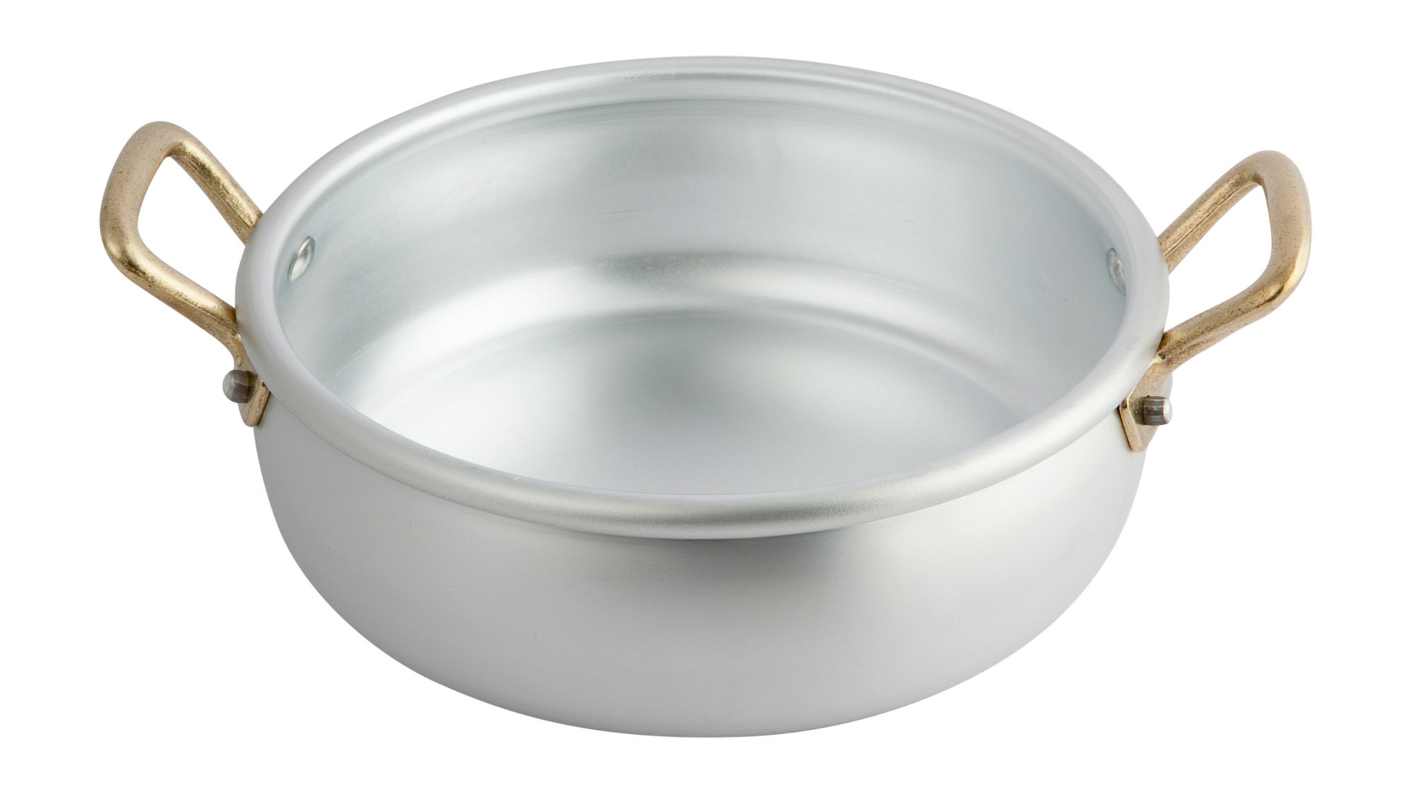 Ottinetti 28cm "Donna" Brushed Aluminium Ligure Saucepan With Lid, Medium, Silver