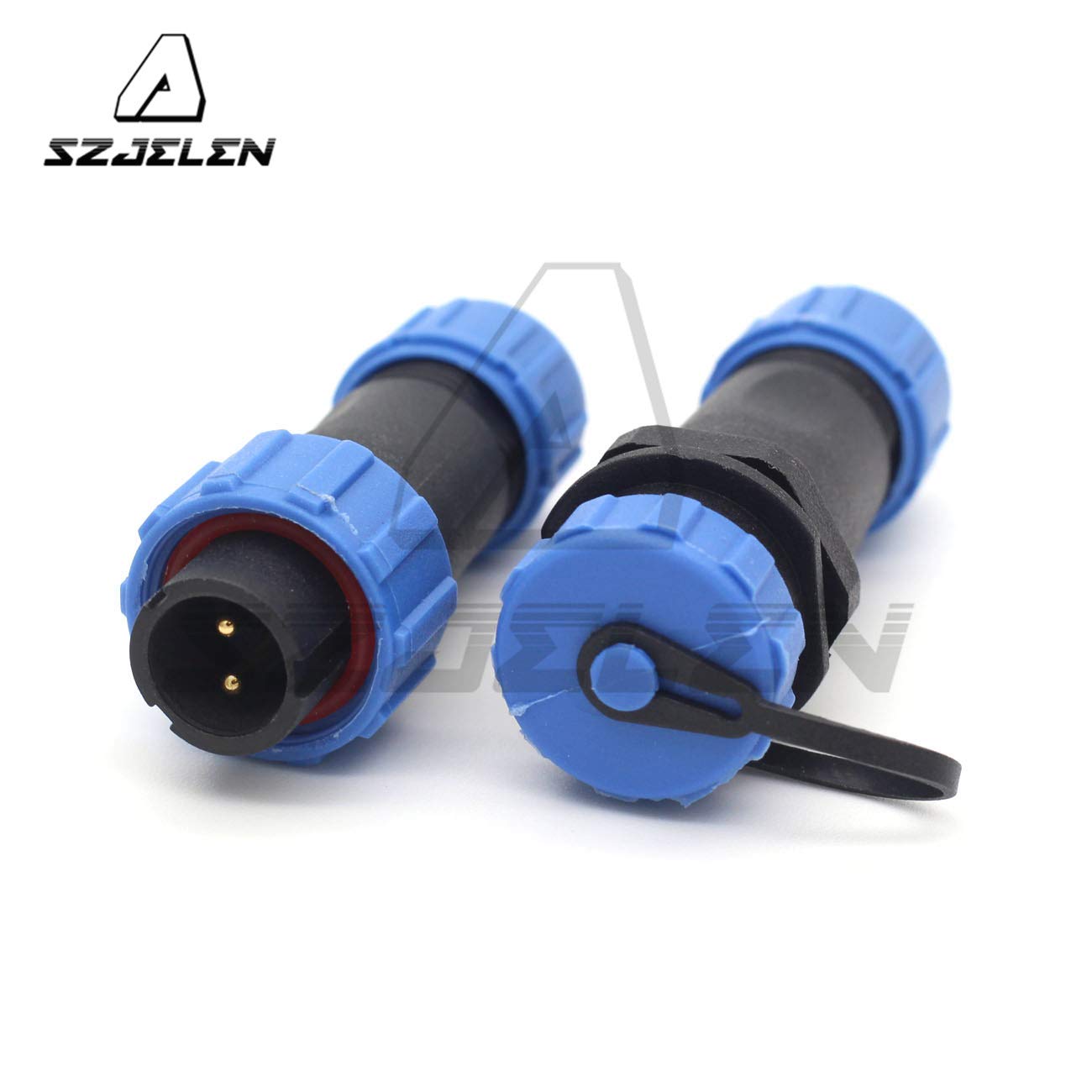 SZJELEN SP13 2pin/3pin/4pin/5pin/6pin/7pin/ 9pin Aviation Cable Connector,IP67 Waterproof Plug Socket,LED Light Equipment Connector (2pin, Pair-Plug(Male)&Socket(Female))