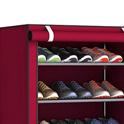 N/A 4Tiers Shoes Rack with Dustproof Cover Closet Shoes Storage Cabinet Dustproof Cover Shoes Cabinet