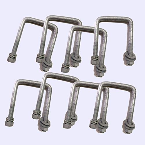 MEILIANJIA (8) Boat Trailer U-Bolt Galvanized Square 1/2" Dia x 3 1/16" x4 5/16"