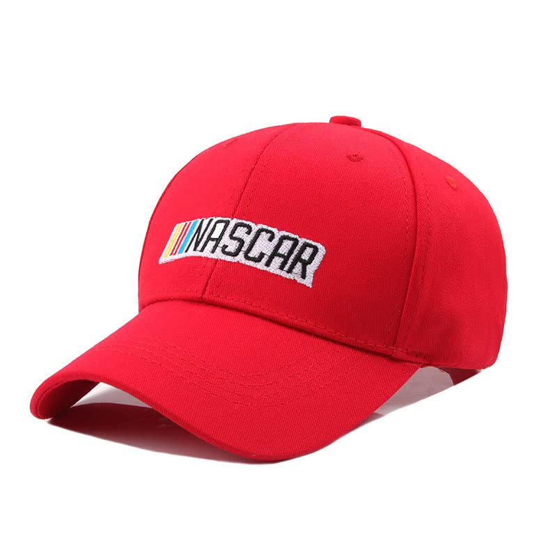 Fit Nascar Baseball Cap Hat,Adjustable Travel Cap Racing Motor Fans Hat for Men and Women (Red)