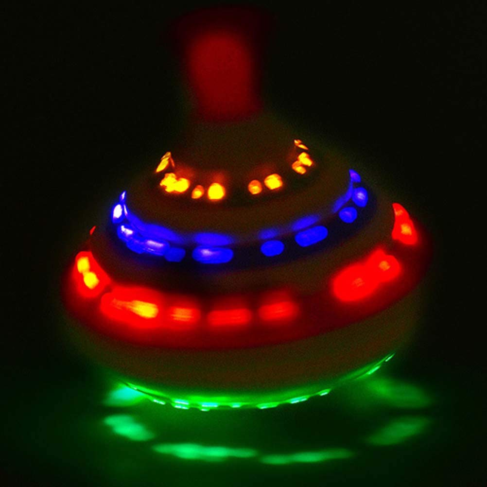 STOBOK Spinning Top Toy with LED and Music Peg-top Hand Spinner Gyro Toy Gift for Kids