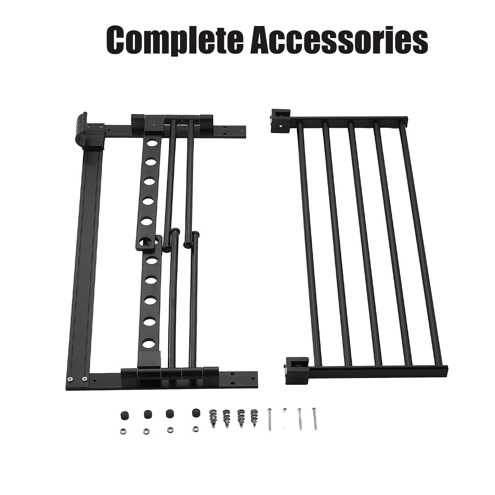 KIJINOGF Laundry Drying Rack with 6 Swing Arms Wall-Mounted Swivel Clothes Dryer Rack 2 Swivel Bars with 6 Holes, Space Saver Foldable Laundry Room Organizer, Aluminum 15.8" 1 Pack(Black)
