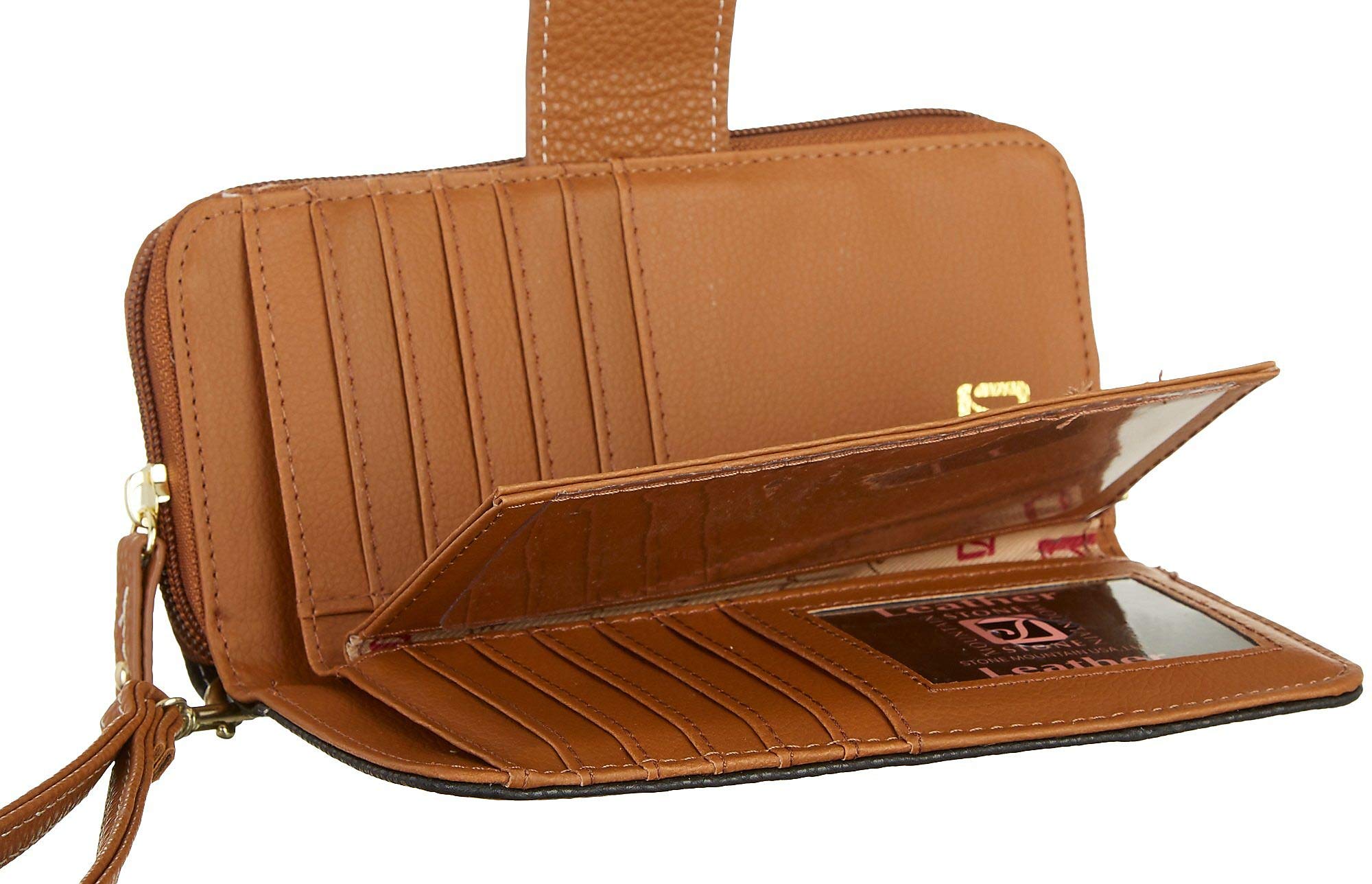 Stone Mountain Cornwall Leather Checkbook Wallet Black/Tan