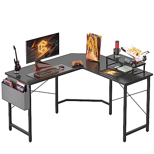 CubiCubi L Shaped Desk Computer Corner Desk, Home Office Gaming Table, Sturdy Writing Workstation with Small Table, Space-Saving, Easy to Assemble