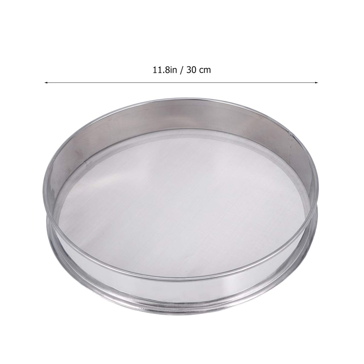 Hemoton Fine Mesh Sifter Herbal Pollen Sifter Shaker Extractor 150 Mesh Flour Sifter Sieve Micron Screen Stainless Steel Food Strainer for Home Bakery Shop Cocoa Powder 30cm