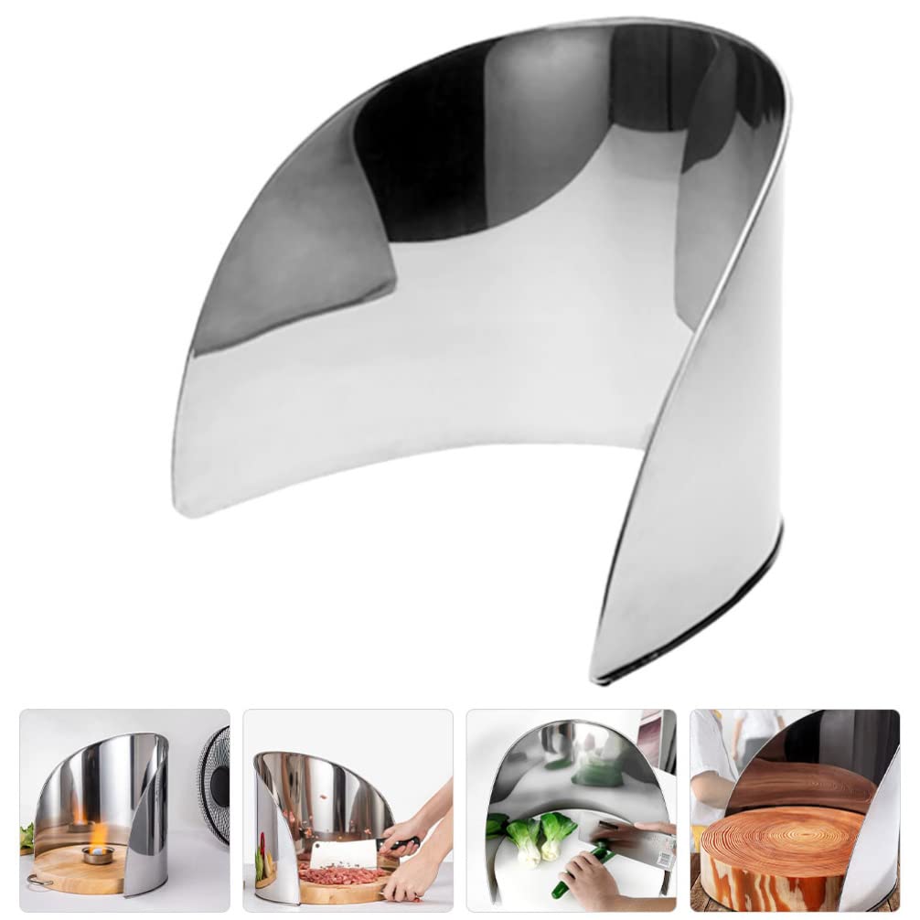 HEMOTON Meat Cutting Board Cutting Board Barrier Splash Guard Stainless Steel Grease Protective Screen Black Cutting Board