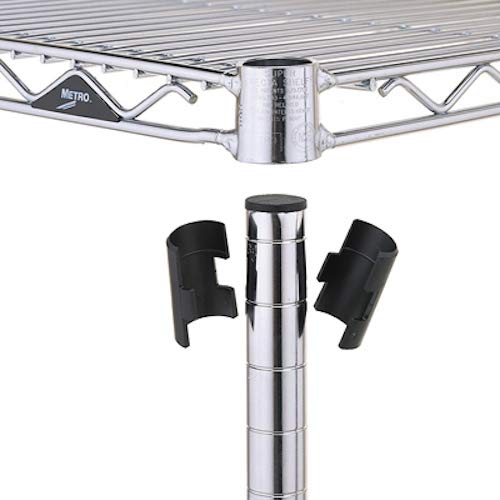 Metro 86P Metro Site Select Chrome Plated Steel Stationary Post, 1" Diameter x 86-5/8" Height (Pack of 4)