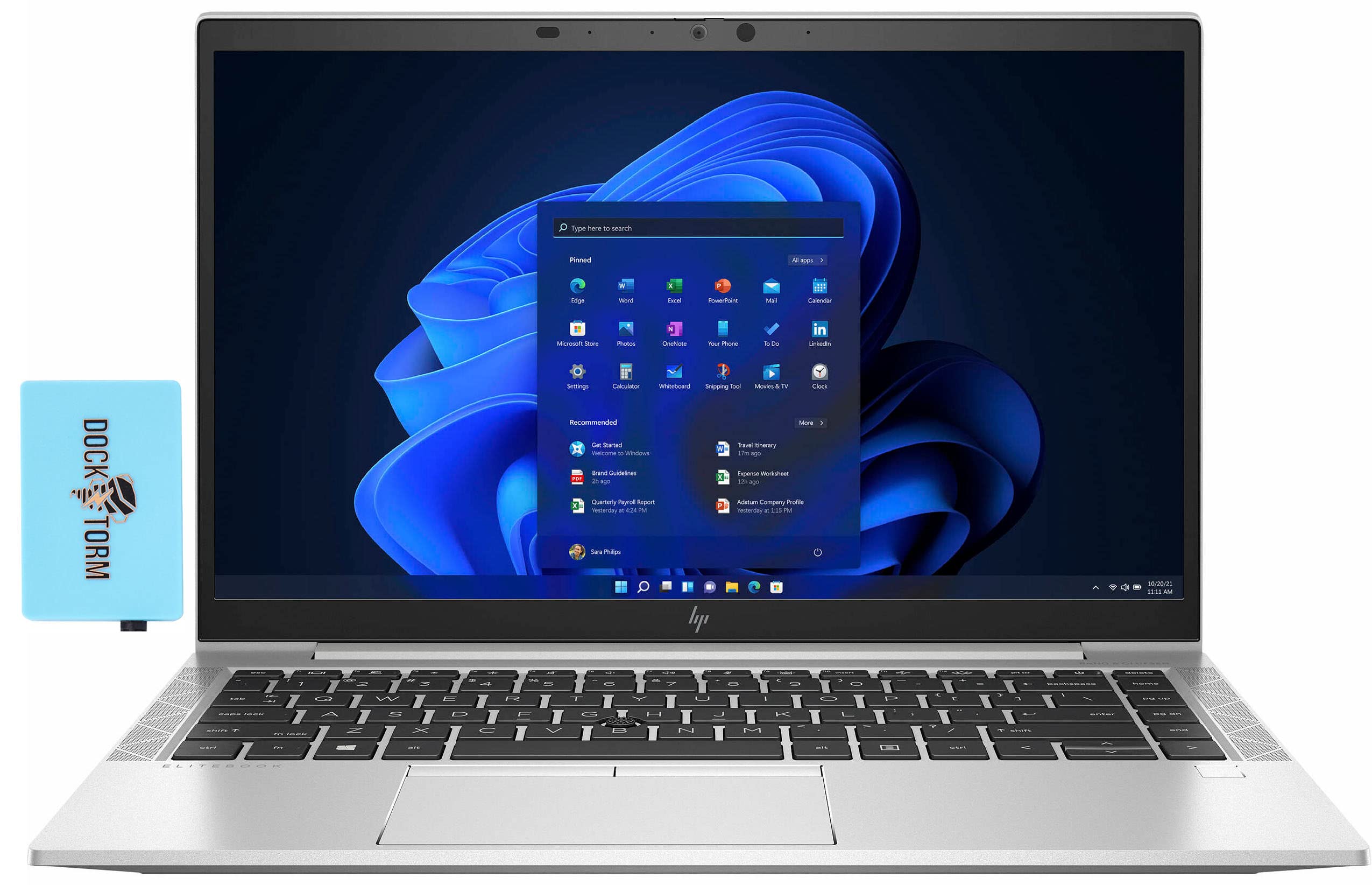 HP EliteBook 840 G8 14.0" 60Hz IPS FHD Laptop (Intel i7-1165G7 4-Core, 16GB RAM, 512GB PCIe SSD, Intel Iris Xe, Backlit KYB, Fingerprint, WiFi, Bluetooth 5.2, Win 10 Pro) with Hub