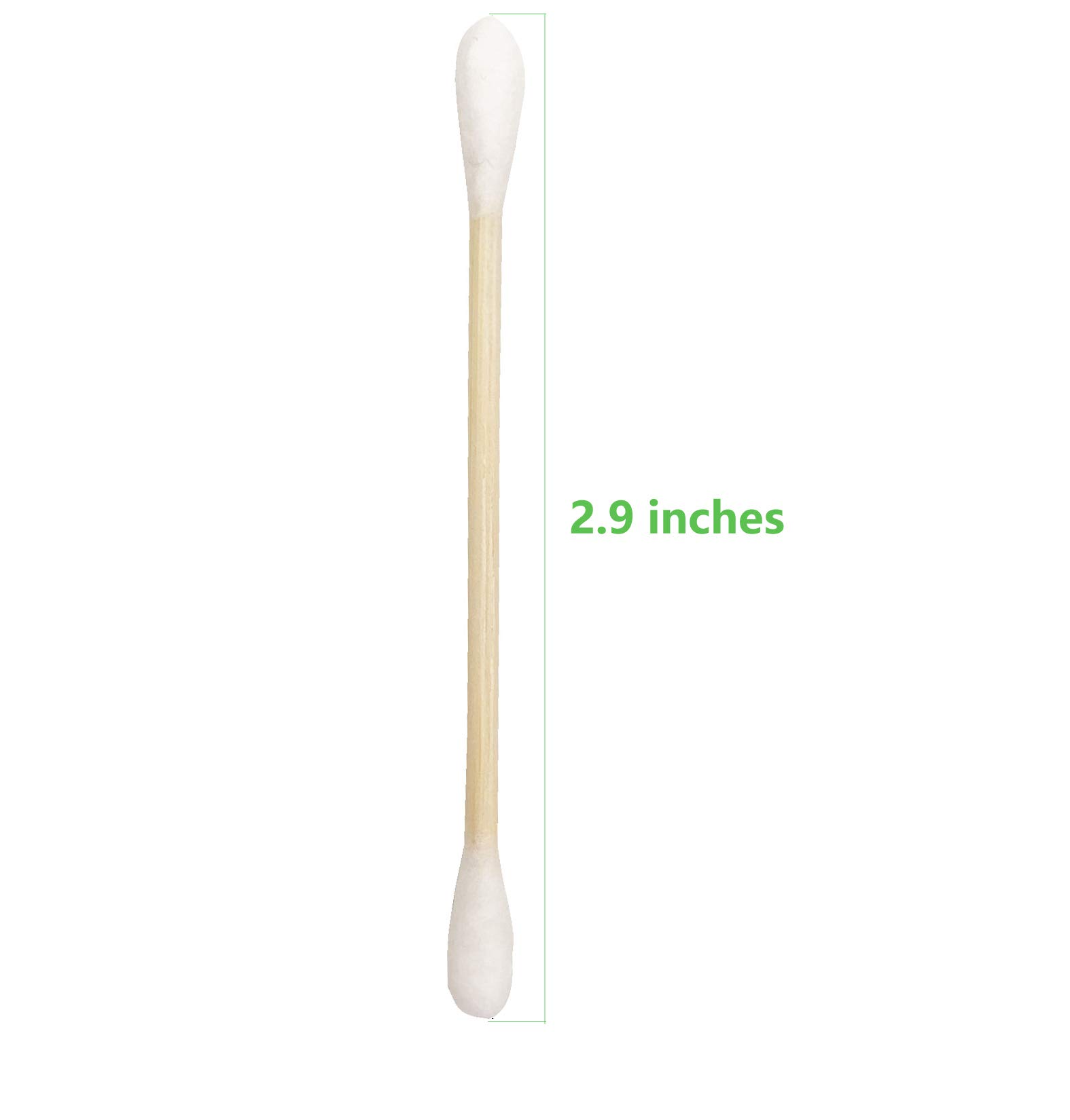 Cotton Swabs with Wooden Sticks/Double Tipped Natural Bamboo Cotton Buds 900pcs