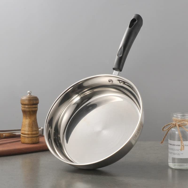 DHTDVD Stainless Steel Non-Coated Skillet Home Nonstick Pancake Pot Cooking Pot Pan Pan Cookware Kitchen Kitchenware