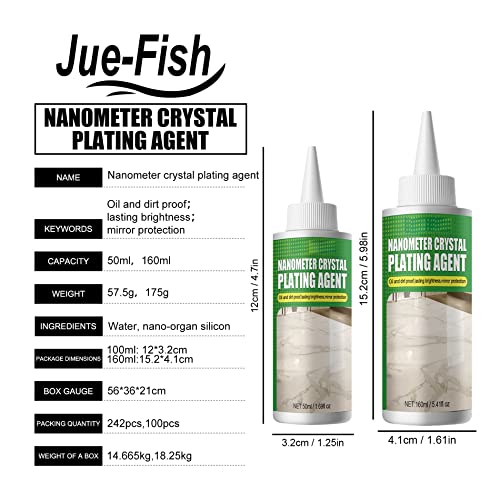 Nano Crystal Coating Agent for Tile &Furniture,Marble Nano Crystal-Plating Agent, Stone Crystal Plating Agent, Nano Crystal Plating Agent for Kitchen(50ml/3pcs)