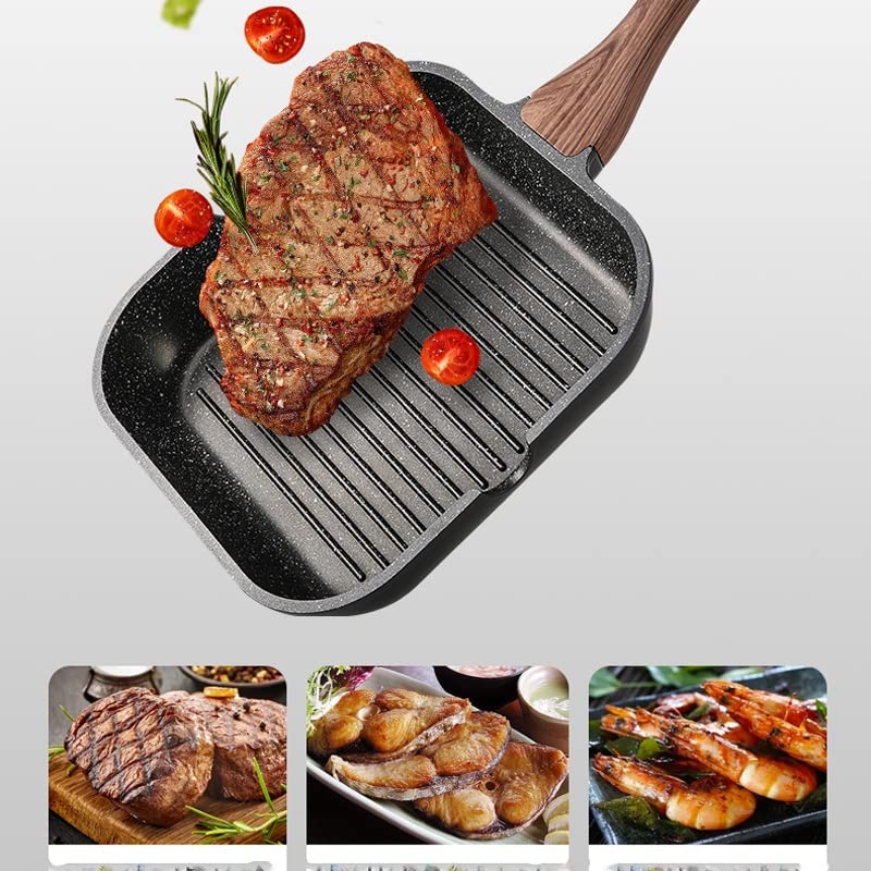 DHTDVD Steak Pan Multifunction Non Stick Pan Home Fried Eggs Cookware Maifanshi Saucepan General Purpose Induction Cooker