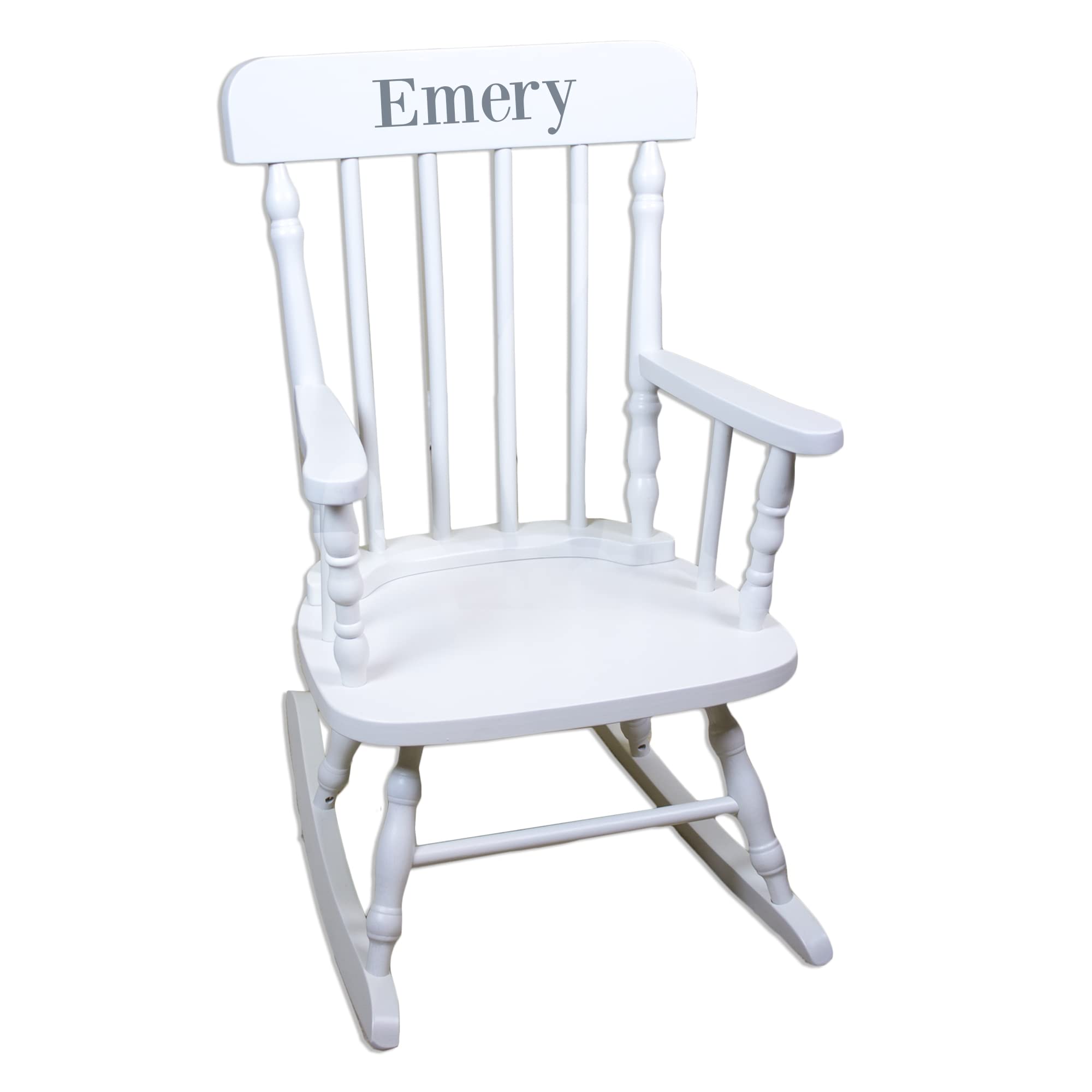 My Bambino Personalized White Wood Rocking Chair Baby Gift